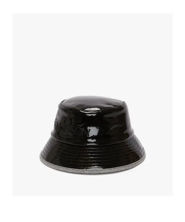 J.W.ANDERSON Logo Embroidered Coated Denim Bucket Hat