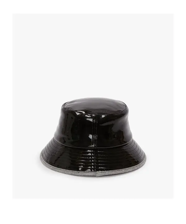 J.W.ANDERSON Logo Embroidered Coated Denim Bucket Hat