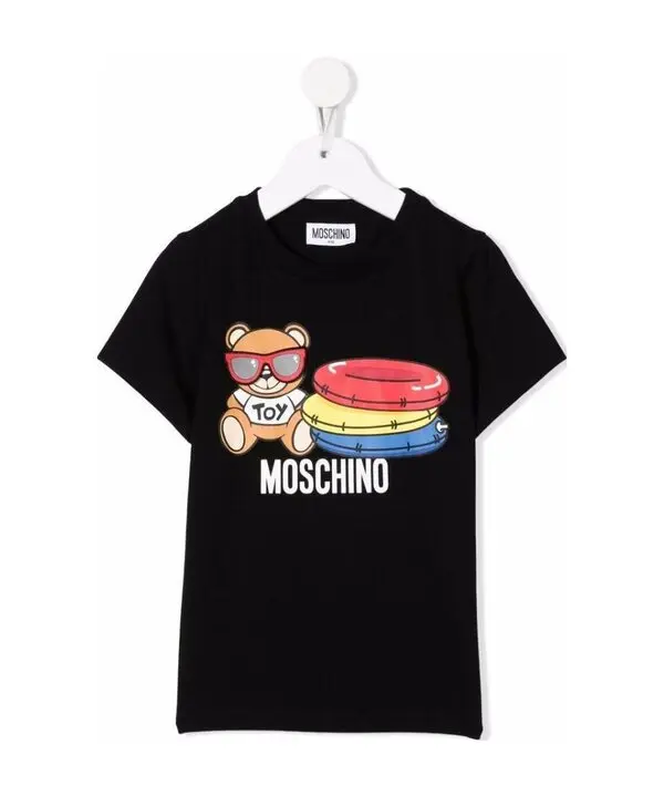 Moschino Teddy Bear-motif Branded T-shirt - Black