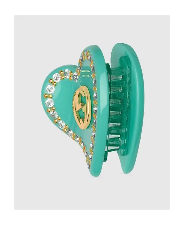 Gucci Interlocking G Heart-shape Hair Clip
