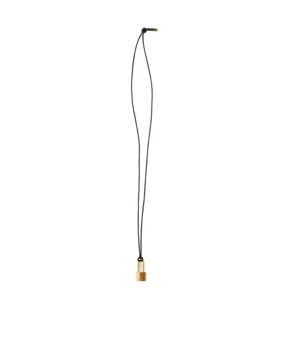 AMBUSH Logo Engraved Padlock Necklace - Yellow