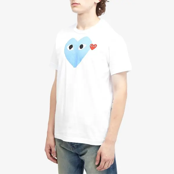 Play Comme Des Garcon Comme Des Garçons Play Heart Printed Crewneck T-shirt