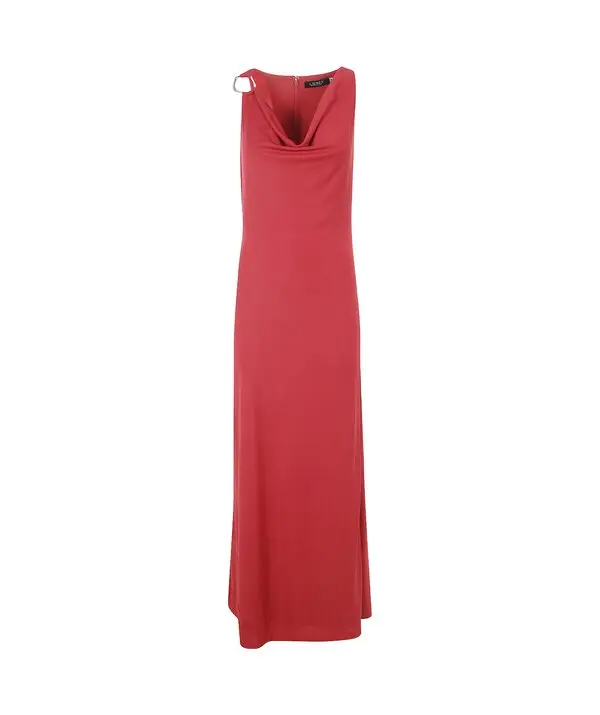 Ralph Lauren Elkanah Sleeveless Gown Dress - Madison Red