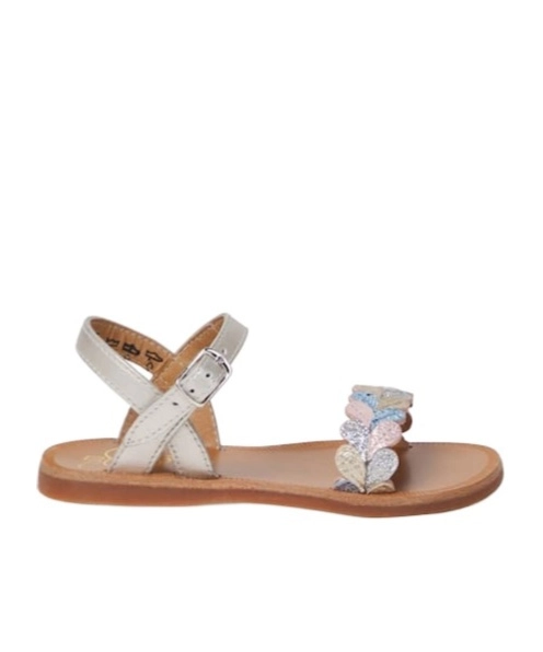 POM D'API Plagette Ferns Embellished Leather Sandals - Brown