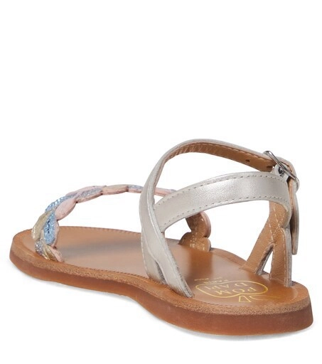 POM D'API Plagette Ferns Embellished Leather Sandals