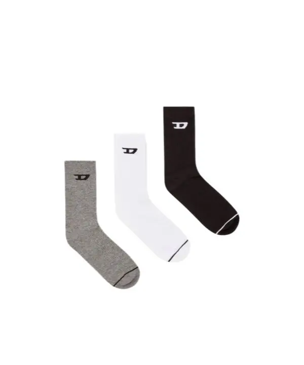DIESEL® Ribbed Logo Socks - Black
