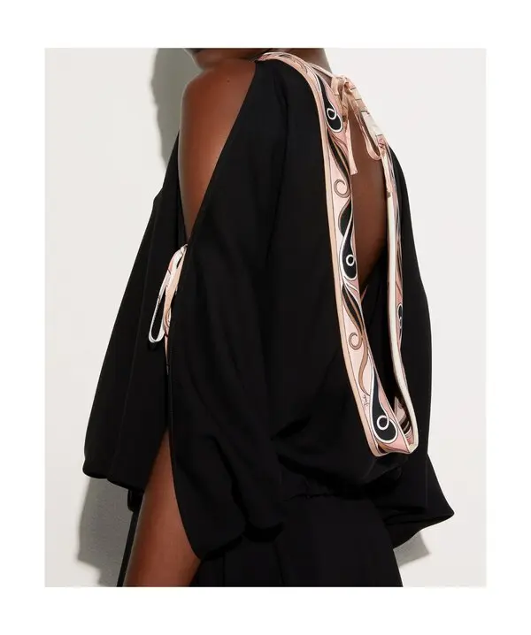 Emilio Pucci Pattern-printed Cape Blouse