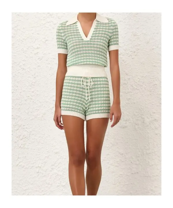 Zimmermann Everley Scallop Knit Short