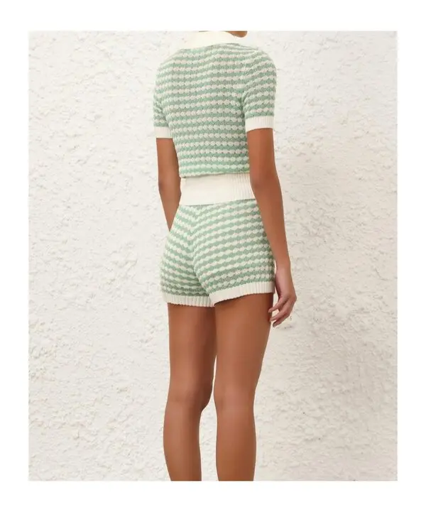 Zimmermann Everley Scallop Knit Short