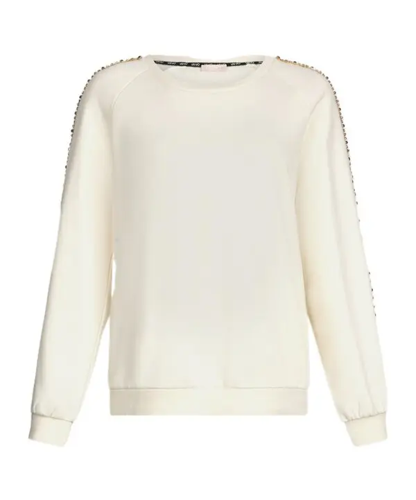 Liu Jo Rhinestone-embellished Crew-neck Sweatshirt - White