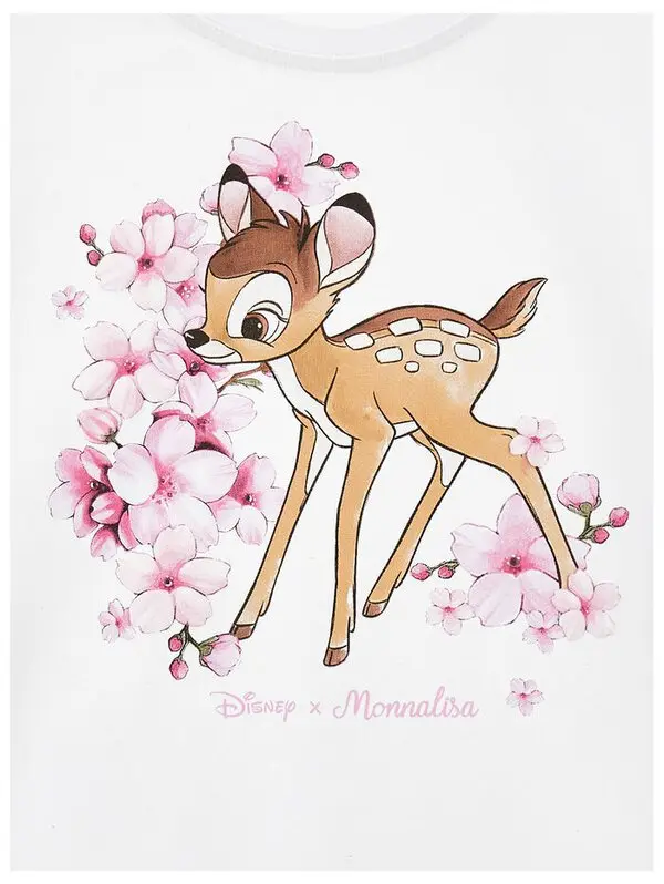 Monnalisa Disney Bambi Graphic Print T-shirt