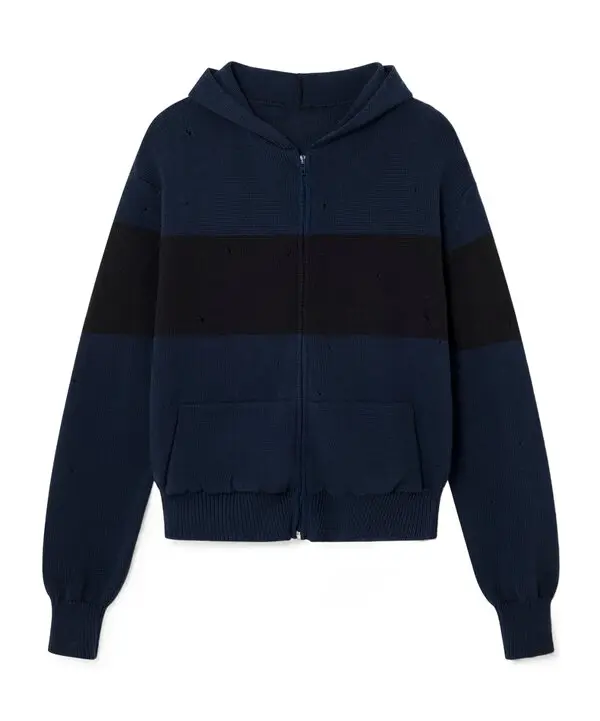 Gimaguas Capitan Striped Hoodie - Navy Blue/black