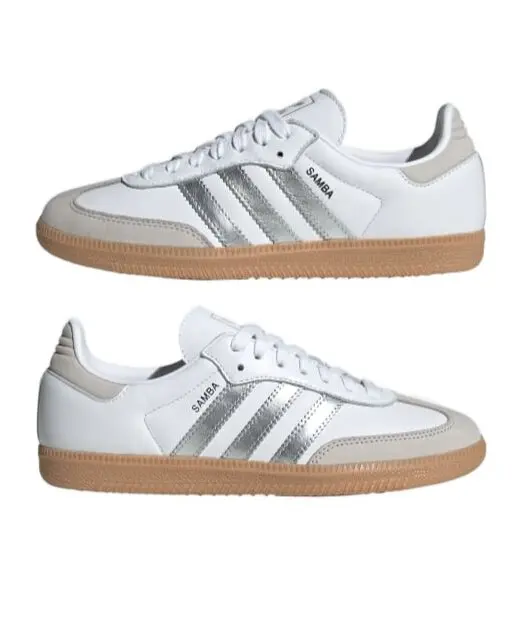 ADIDAS ORIGINALS Samba Og Lace-up Sneakers - Cloud White/silver/gray