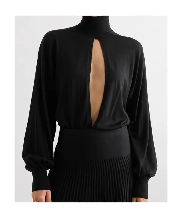 Alaïa Turtleneck Long-sleeve Bodysuit