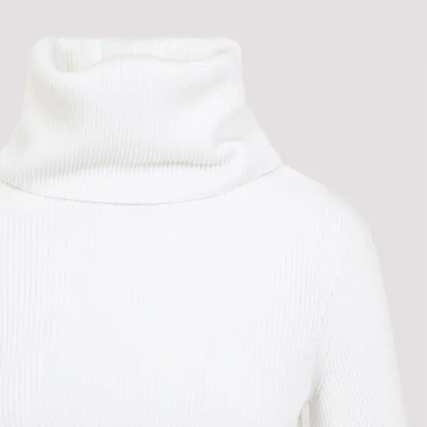 Alaïa Mock Neck Cropped Jumper