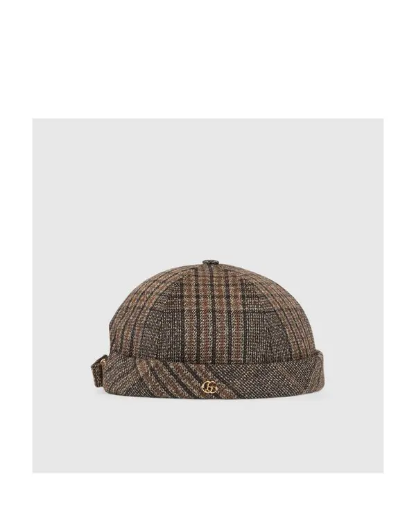 Gucci Check Cotton Double G Hat