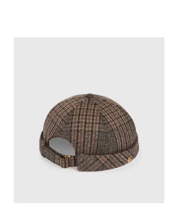 Gucci Check Cotton Double G Hat