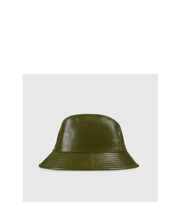 Gucci Leather Logo-plaque Bucket Hat