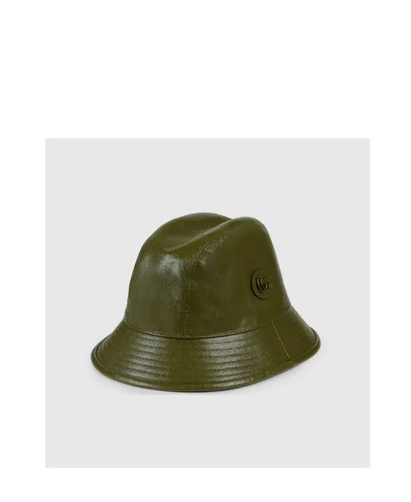Gucci Leather Logo-plaque Bucket Hat