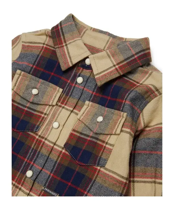 Dsquared2 Check-pattern Logo-plaque Shirt