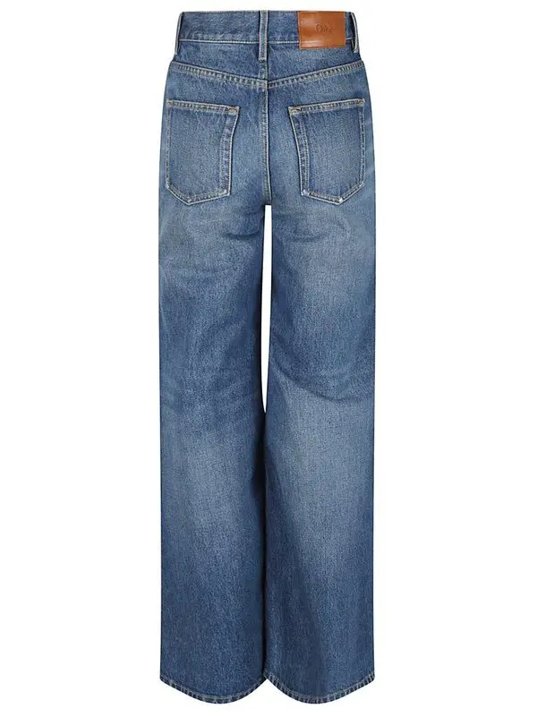 Chloé Logo Patch Straight-leg Jeans