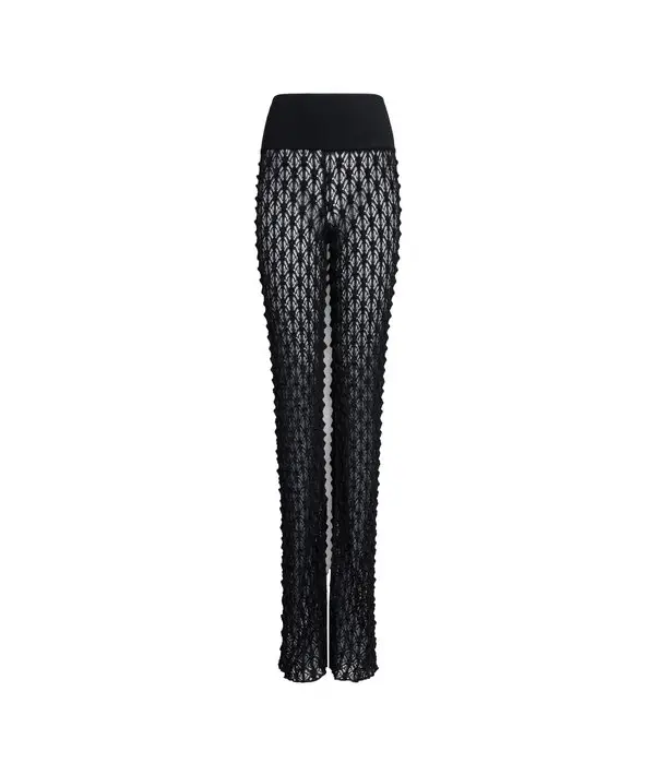 Alaïa Lace Knitted Pants - Black