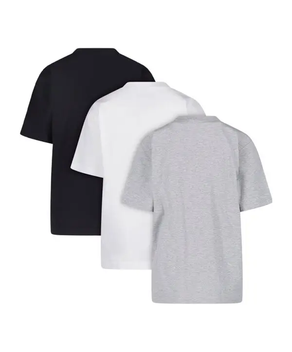 Burberry Logo Embroidered Three-pack T-shirt - Gray/black/white