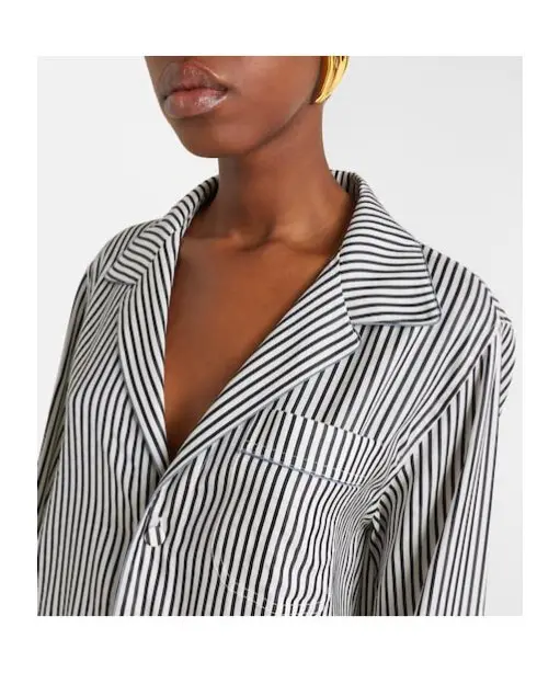 TOM FORD Striped Oversized Silk Shirt
