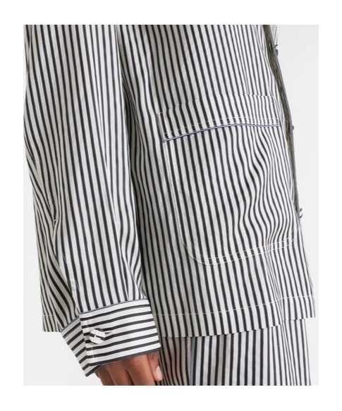 TOM FORD Striped Oversized Silk Shirt