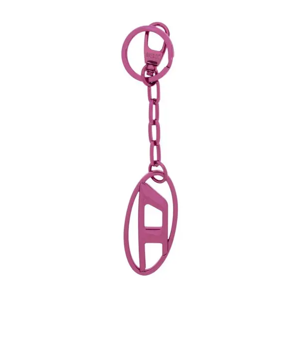 DIESEL® Oval D Metallic Keyring - Pink