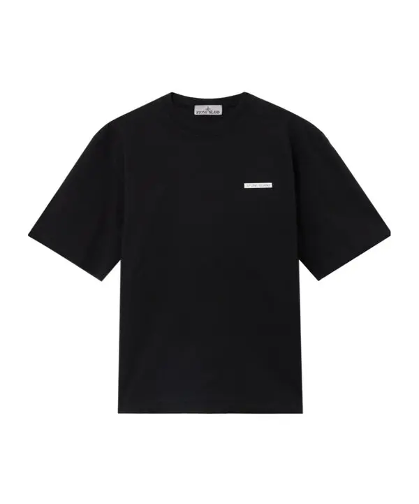 Stone Island Regular-fit Short-sleeve Crewneck Sweatshirt - Black