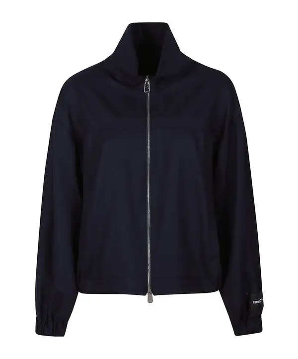 Pinko High Neck Zip-up Jacket - Blue