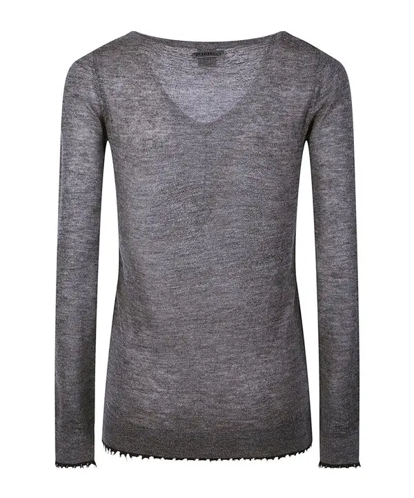Pinko V-neck Frayededge Sweater