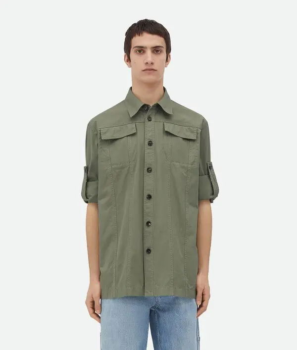 Bottega Veneta Light Cotton Twill Overshirt