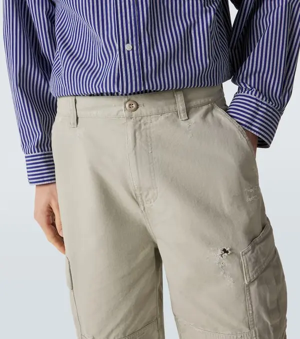 Balenciaga Cropped Cotton Cargo Pants