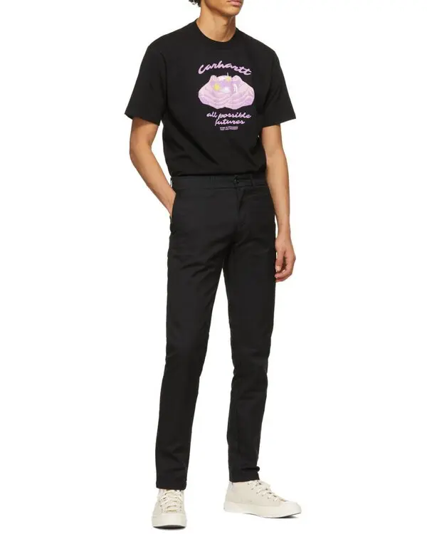 Carhartt Work In Progress Slim Fit Chinos With Zip Fly And Label Detail