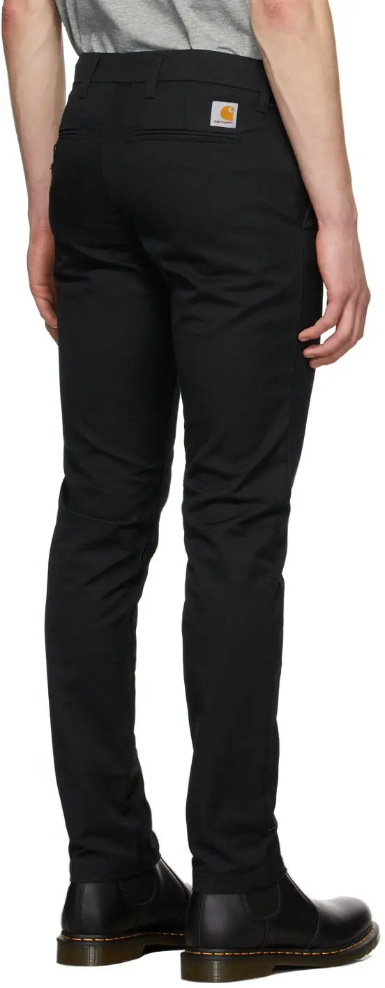 Carhartt Work In Progress Slim Fit Chinos With Zip Fly And Label Detail