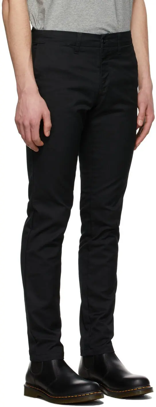 Carhartt Work In Progress Slim Fit Chinos With Zip Fly And Label Detail