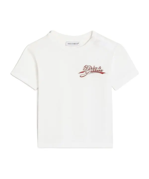 Dolce & Gabbana Jersey T-shirt With Logo - White