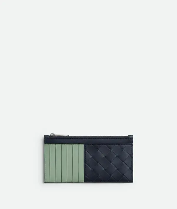 Bottega Veneta Intrecciato Long Zippered Card Case - Black