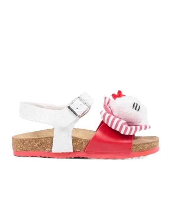 Monnalisa Hello Kitty Bow Sandals - White