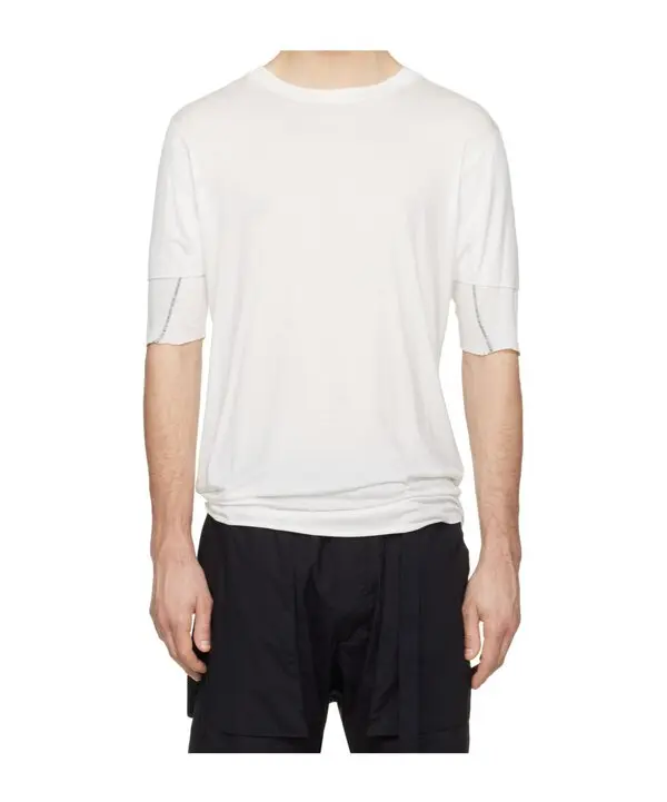 THOM KROM Worked Stitching T-shirt - White