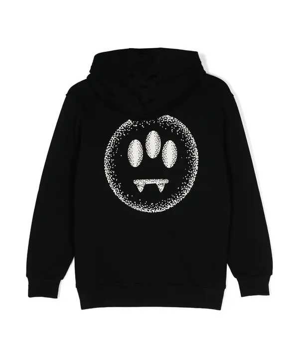 BARROW Smiley Print Cotton Hoodie