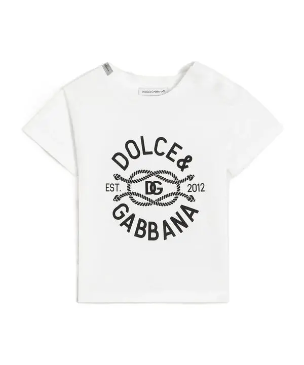 Dolce & Gabbana Jersey T-shirt With Logo - White