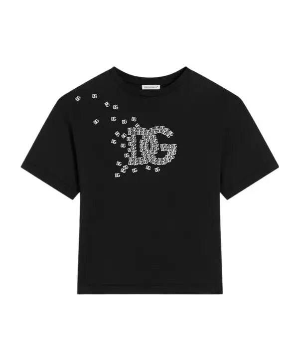 Dolce & Gabbana Jersey T-shirt With Logo - Black
