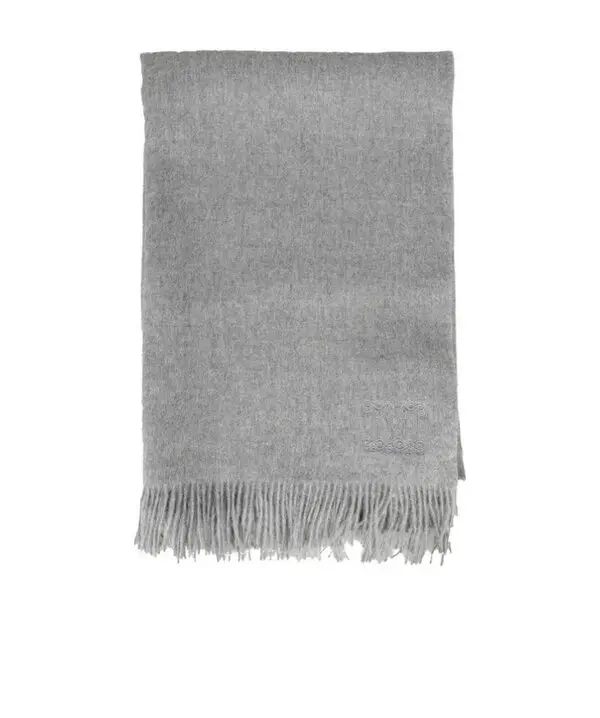 Max Mara Alpaca Wool And Silk Shawl - Grey