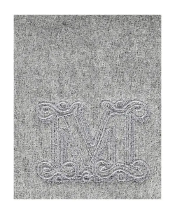 Max Mara Alpaca Wool And Silk Shawl - Grey