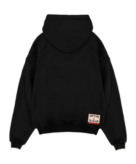 VISION OF SUPER Hoodie With Embroidered Flame