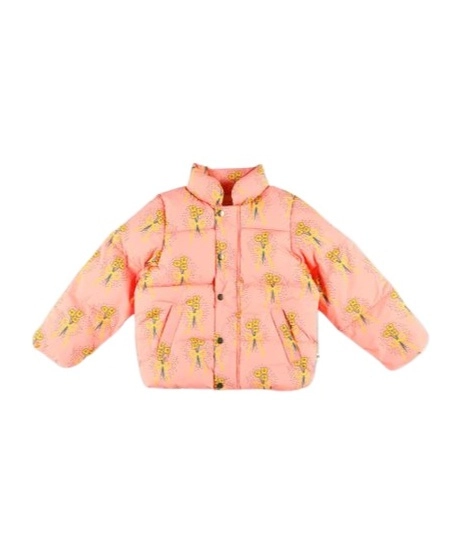 MINI RODINI Floral Printed Down Jacket - Pink