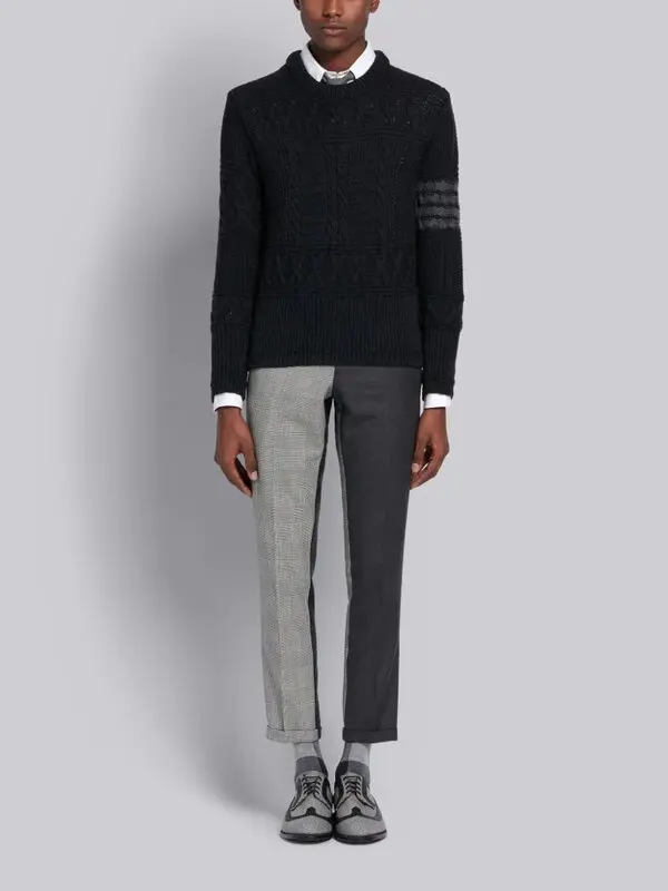 Thom Browne Aran Cable Tonal 4-bar Jumper